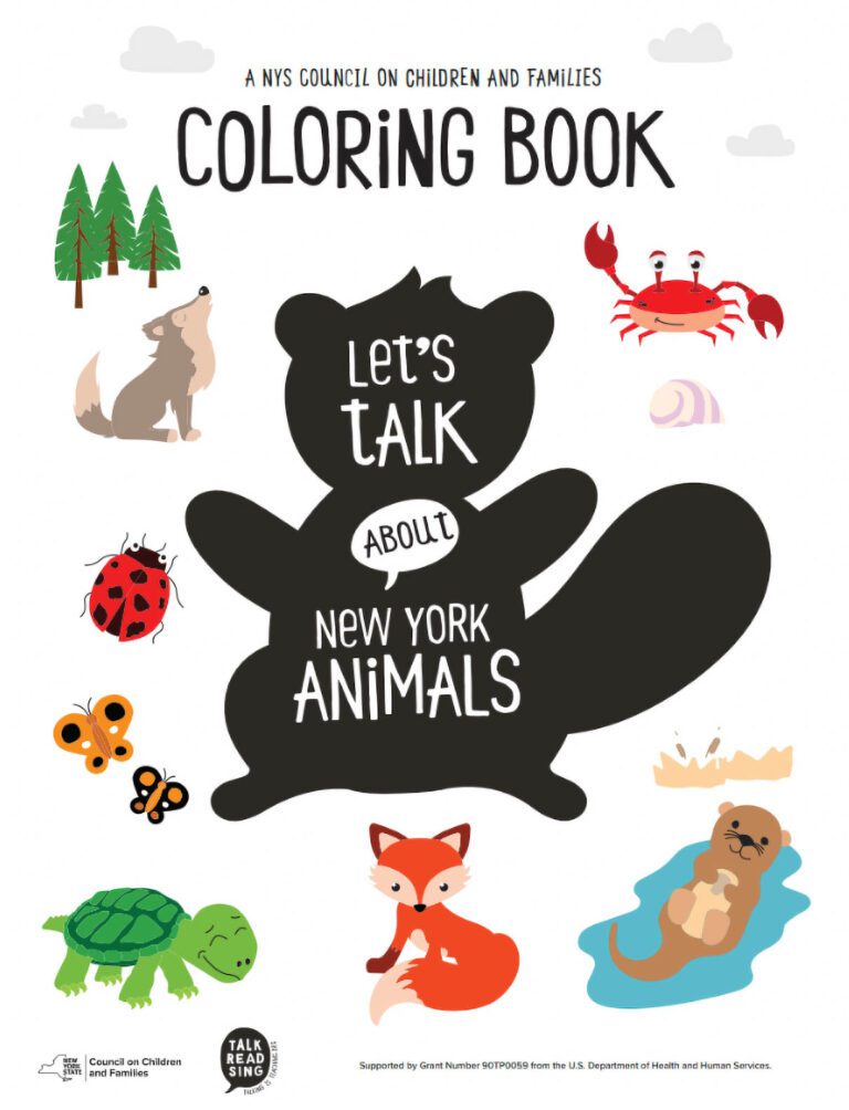 Let’s Talk about NYS Animals coloring book - Council on Children and ...